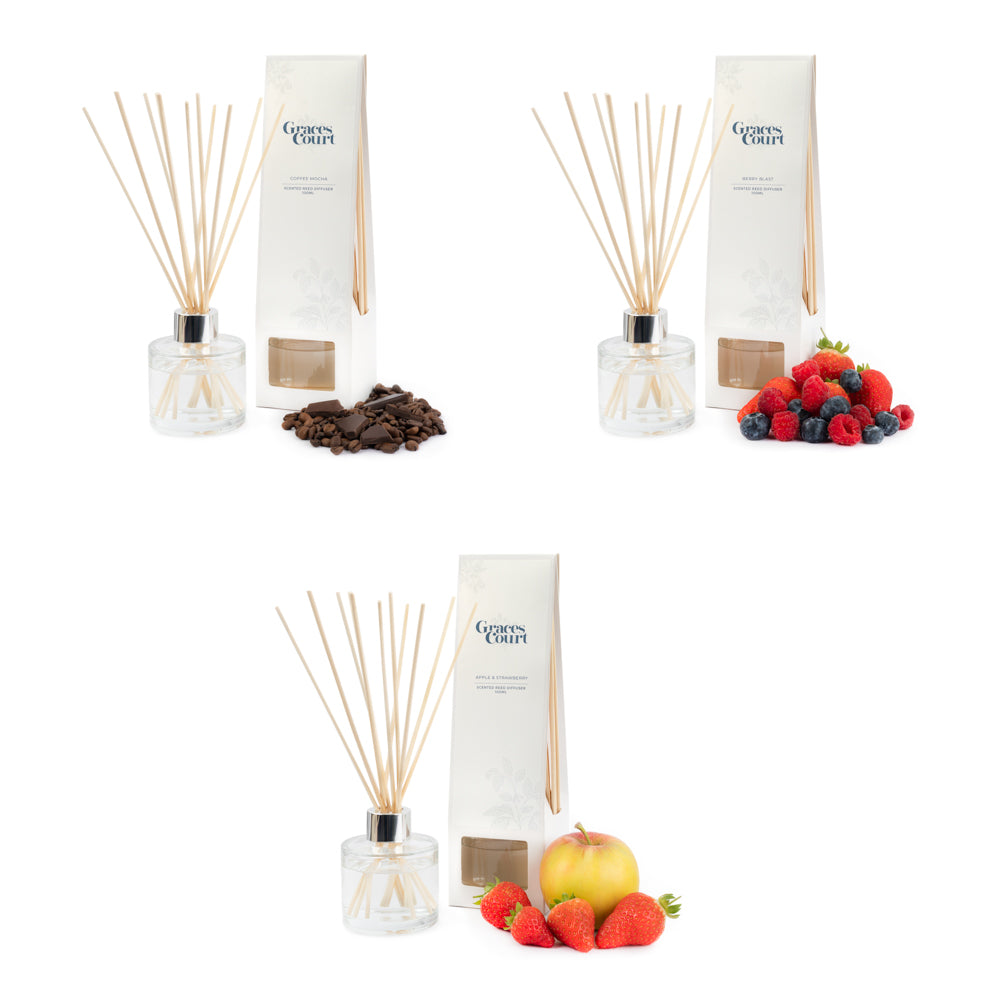 Apple & Strawberry Reed Diffuser - Long-Lasting Fragrance Graces Court